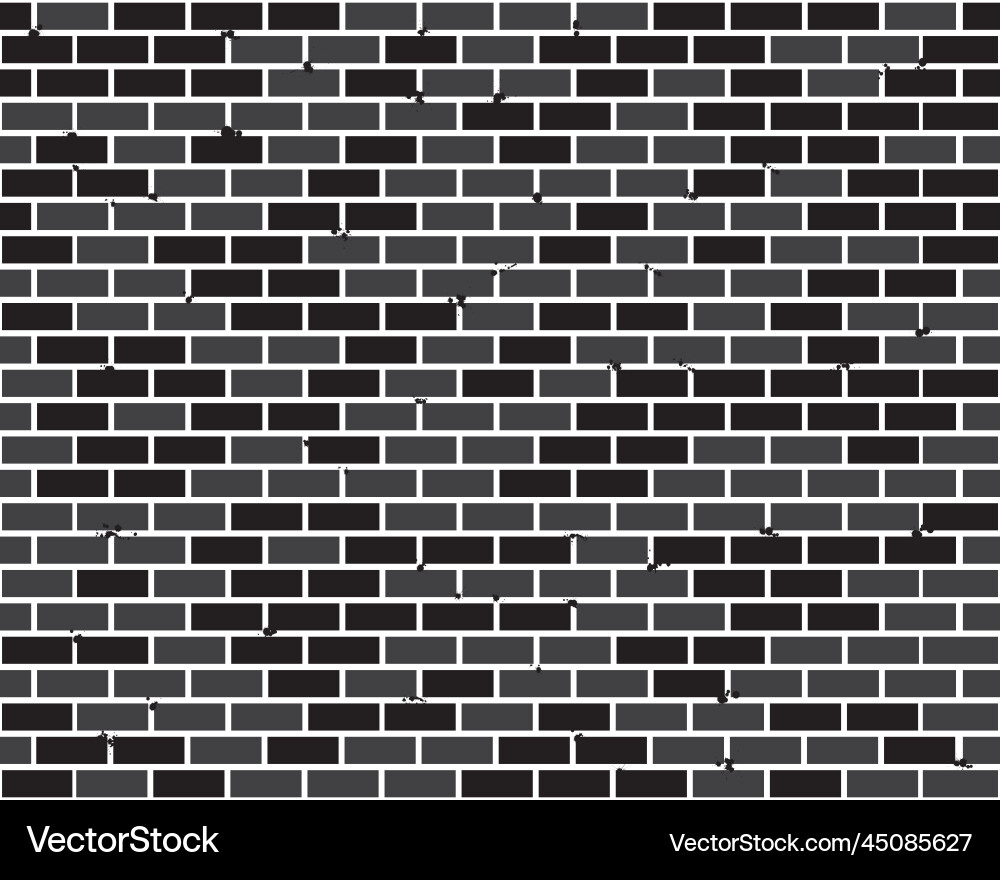 Black brick wall seamless Royalty Free Vector Image