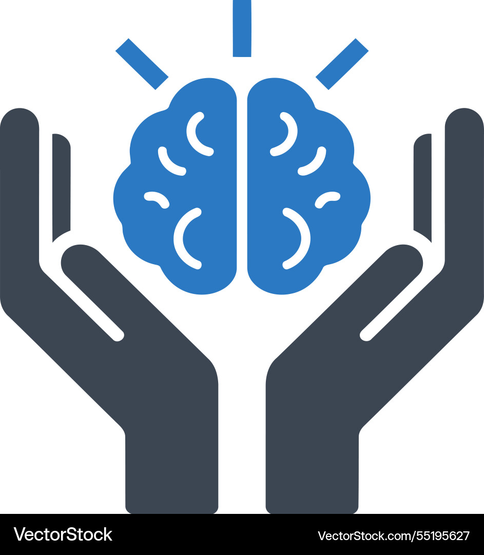 Brain care icon Royalty Free Vector Image - VectorStock