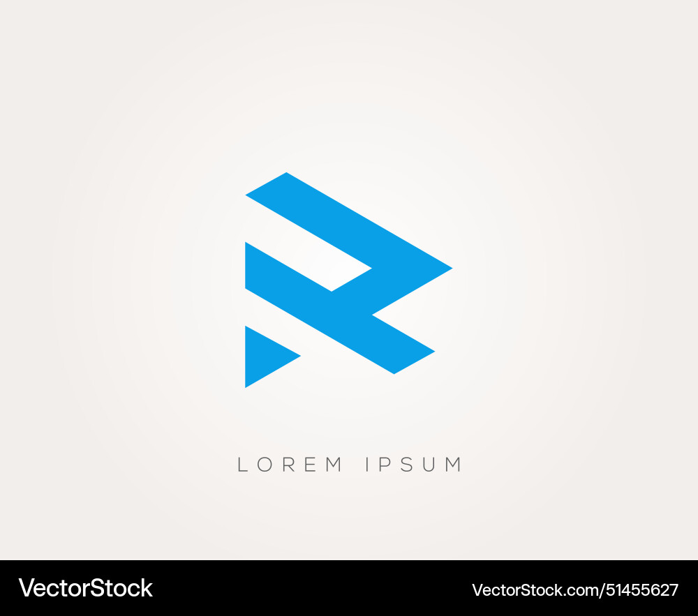Creative r letter logo design Royalty Free Vector Image