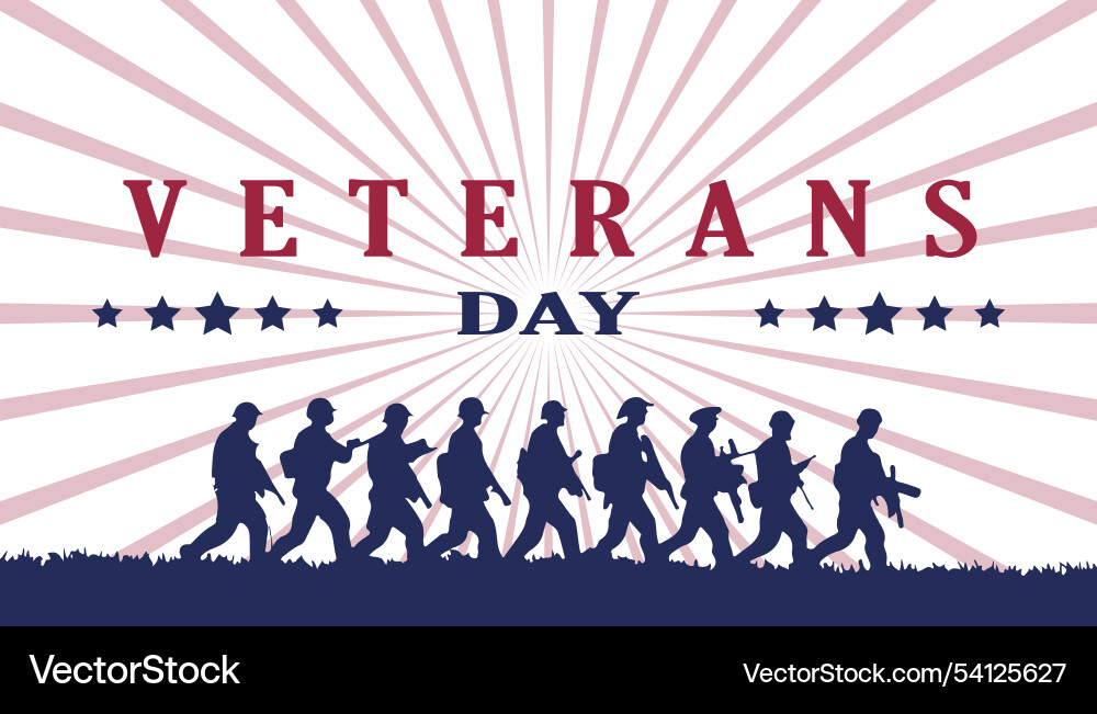 Honoring veterans day with the us flag Royalty Free Vector