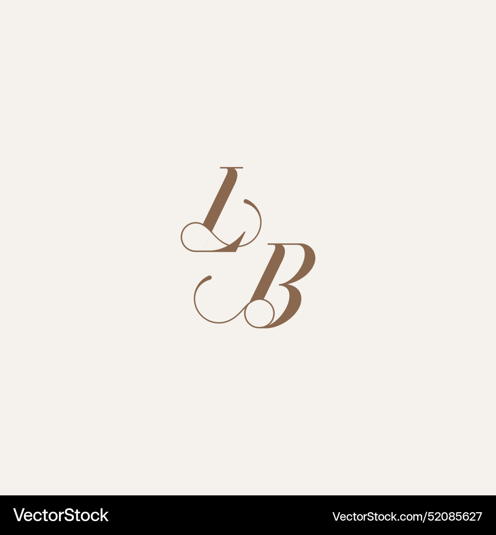 Initial monogram logo wedding concept design Vector Image