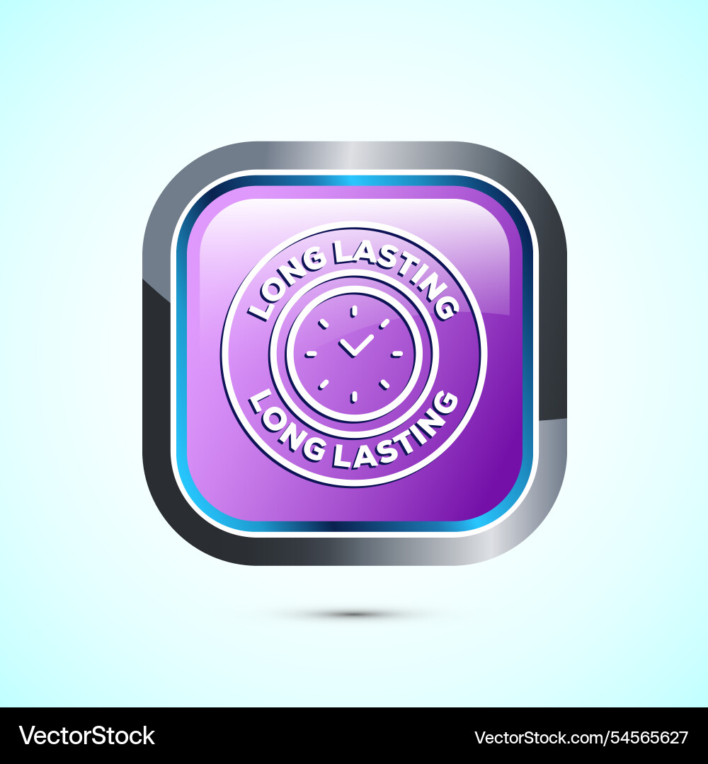 Long lasting icon design durability Royalty Free Vector