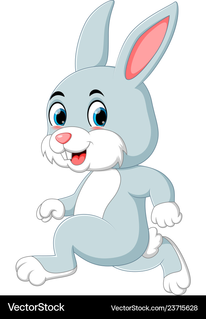 A cute rabbit running Royalty Free Vector Image