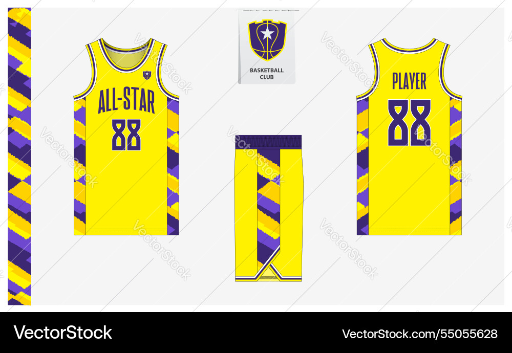 Basketball uniform mockup template and logo design