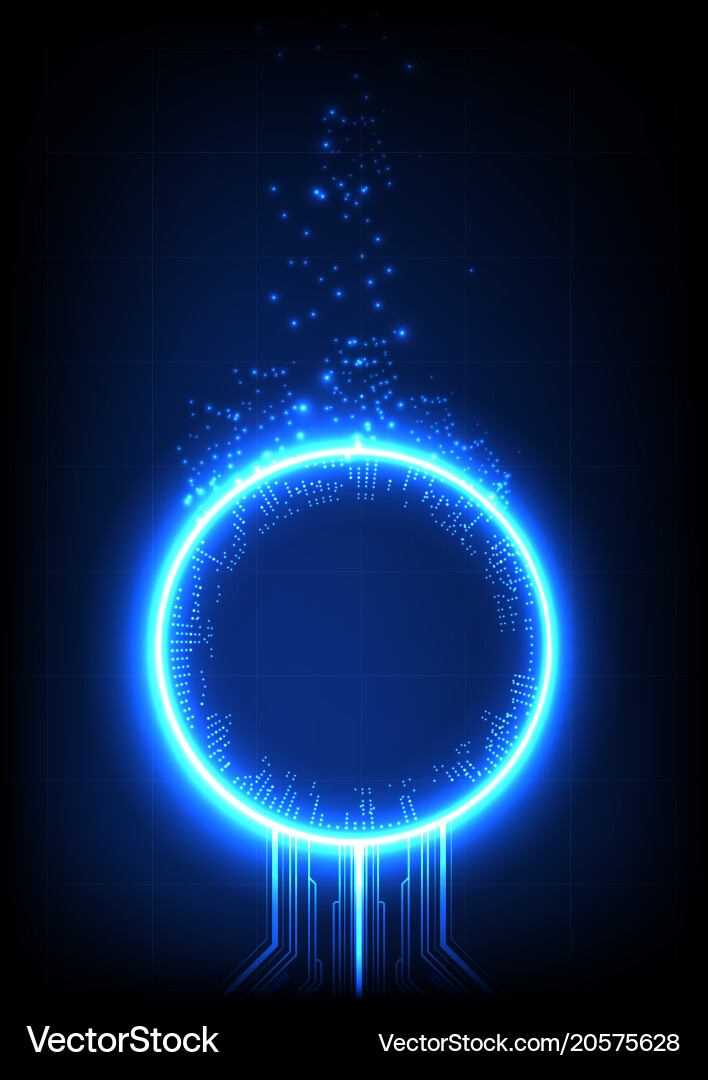 Blue light technology template background Vector Image
