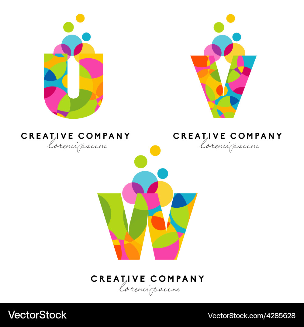 Creative alphabet letters Royalty Free Vector Image