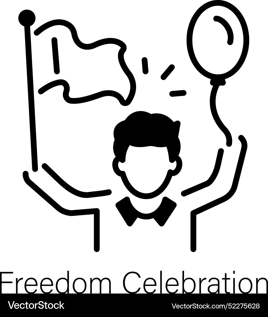 Freedom celebration Royalty Free Vector Image - VectorStock
