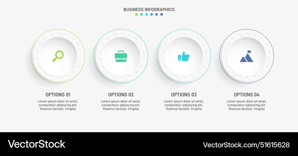 Horizontal progress bar featuring 4 arrow-shaped Vector Image