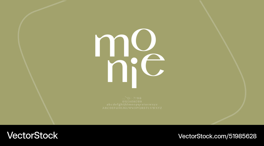 Minimal alphabet letters font logo typography Vector Image