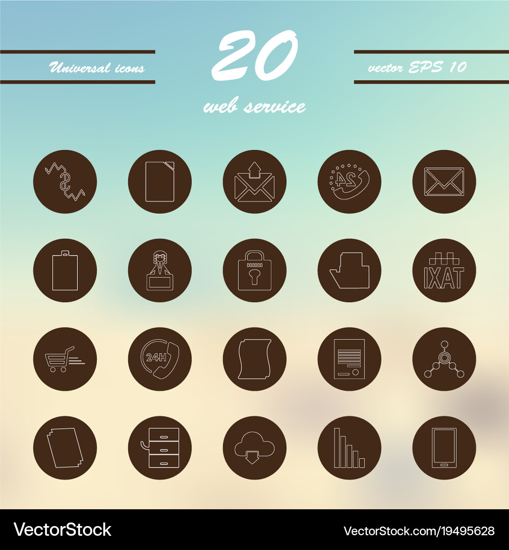Service line icons set – Free Vector | VectorStock