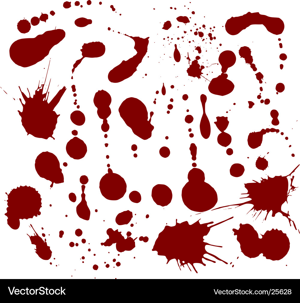 Set of blood drops Royalty Free Vector Image - VectorStock