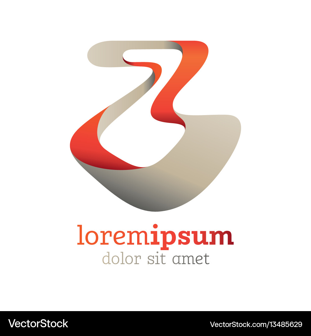 Abstract and stylized letter z emblem Royalty Free Vector