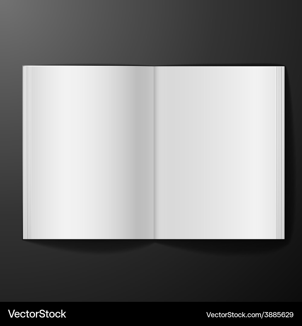 Magazine blank on black background Royalty Free Vector Image
