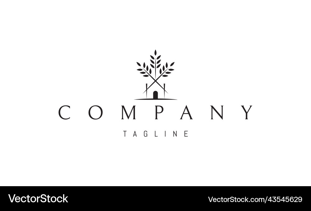 Rustic Mill Bakery Logo Royalty Free Vector Image