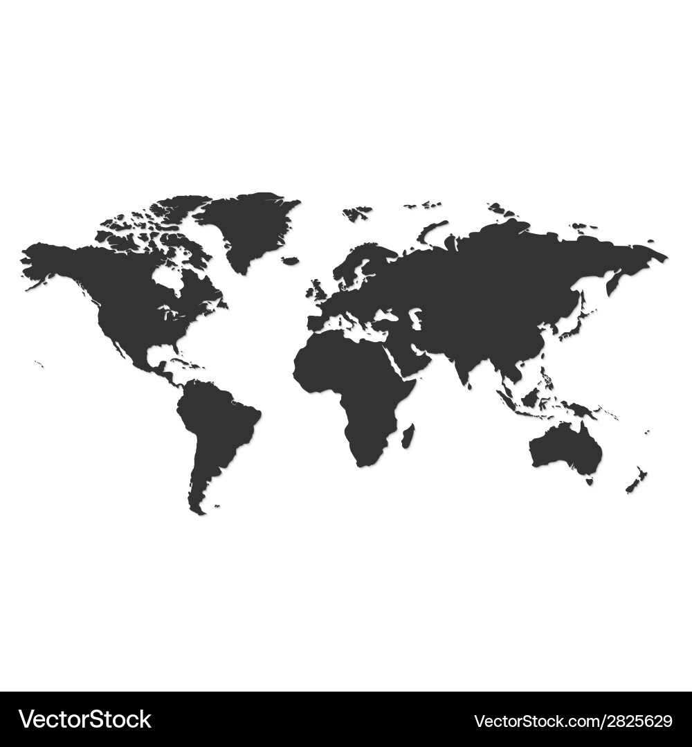 World Map Outline Royalty Free Vector Image - VectorStock