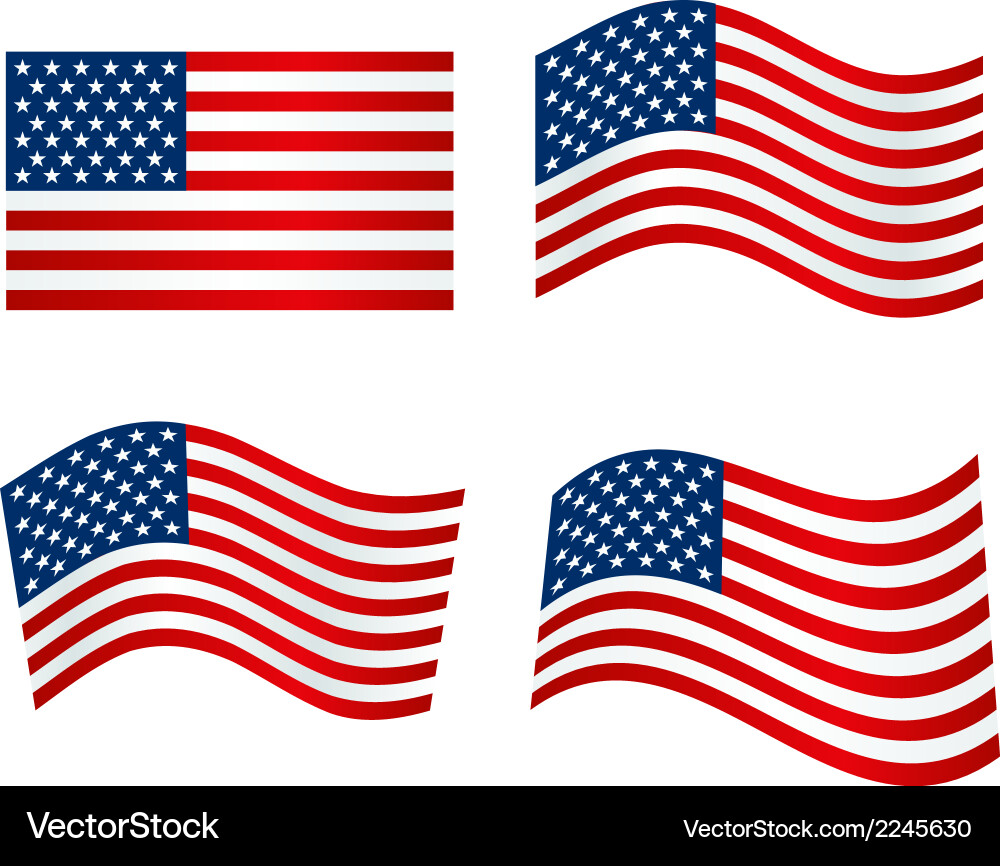 American flag Royalty Free Vector Image - VectorStock