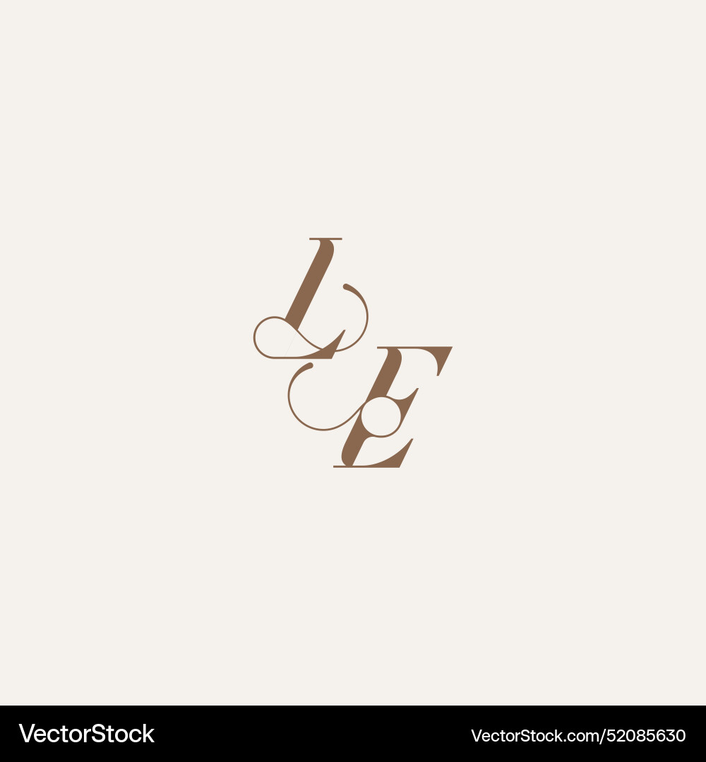 Initial monogram logo wedding concept design Vector Image