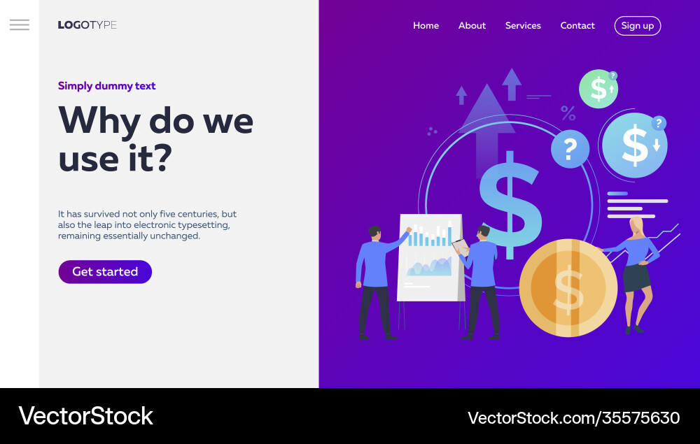 Investors earning income Royalty Free Vector Image