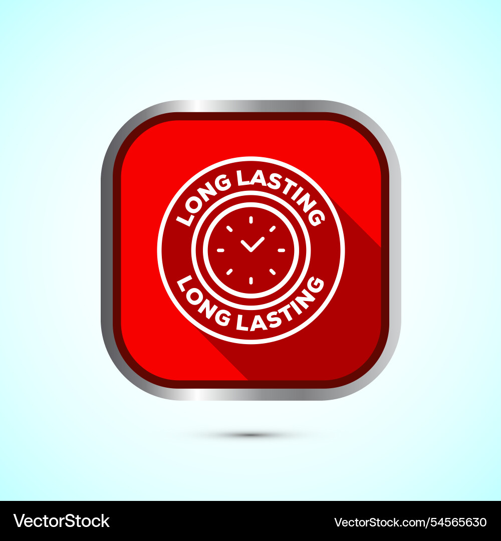Long lasting icon design durability Royalty Free Vector