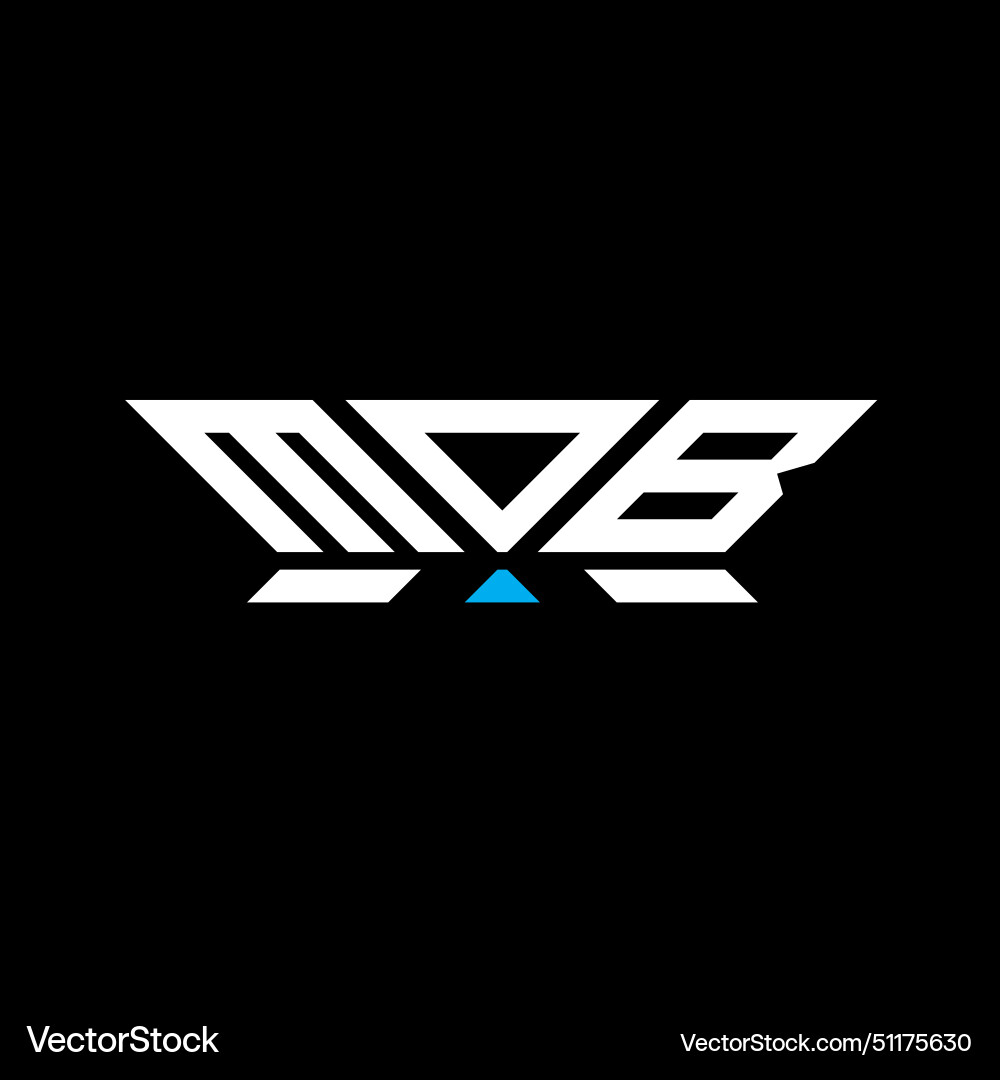 Mob letter logo design simple and modern Vector Image