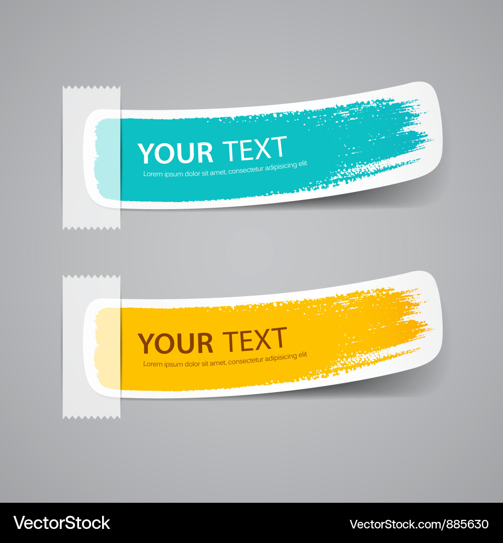 Paint Brush Stroke Labels Royalty Free Vector Image