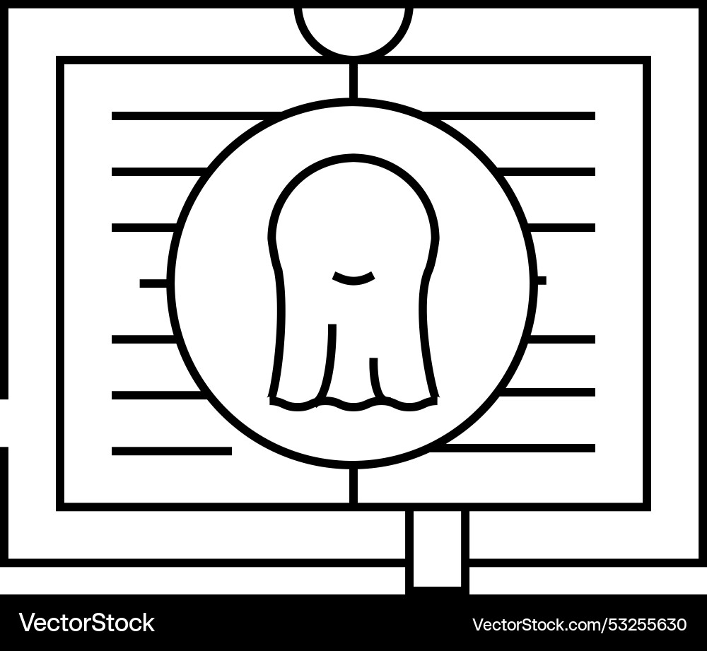 Paranormal literature line icon Royalty Free Vector Image
