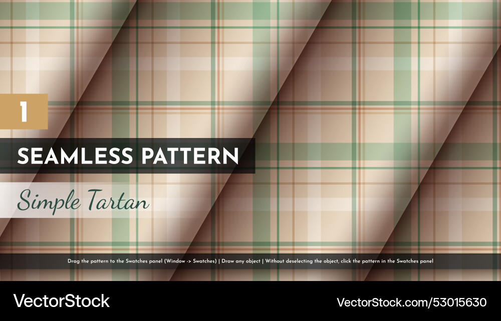 Seamless simple tartan pattern traditional Vector Image