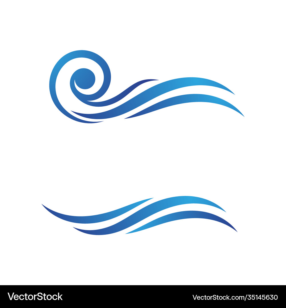 Water wave icon design Royalty Free Vector Image