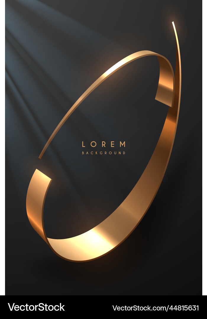 Abstract circle golden elements Royalty Free Vector Image