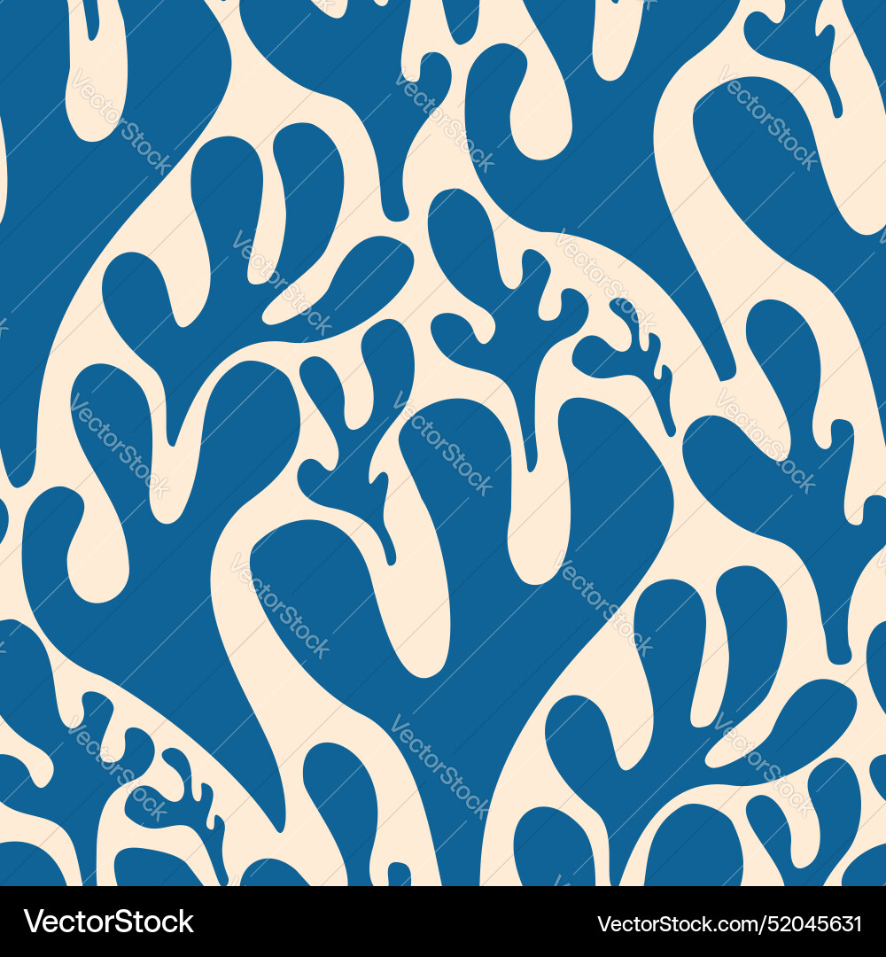 Abstract coral reefs seamless pattern underwater Vector Image