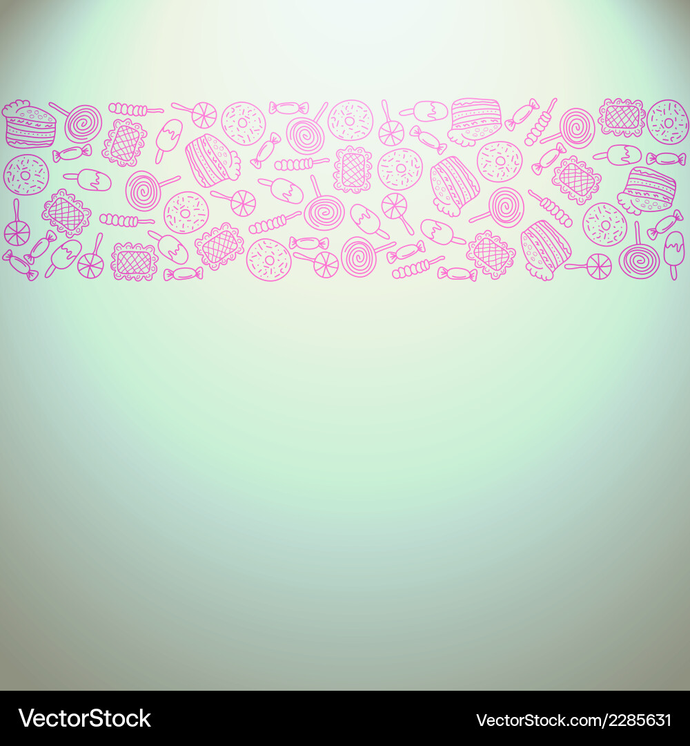 Backdrop with sweets Royalty Free Vector Image