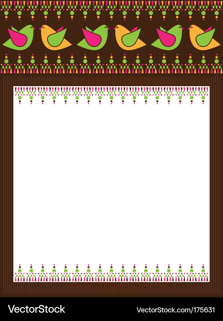 Bird border Royalty Free Vector Image - VectorStock