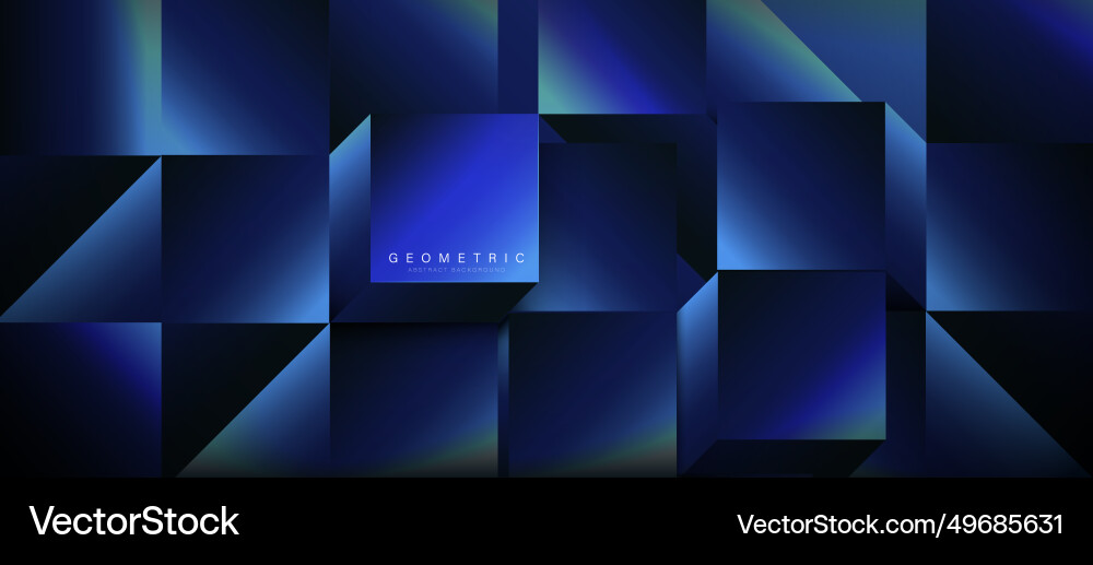 Blue cube boxes pattern wall background 3d Vector Image