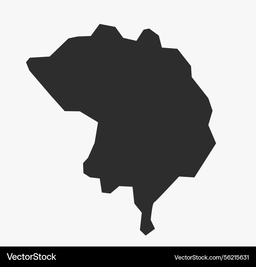 Flat black map of hingoli district maharashtra Vector Image