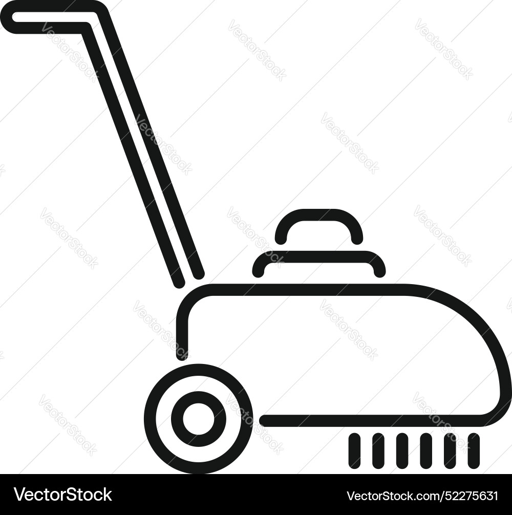 Lawn mower cutting grass icon representing Vector Image