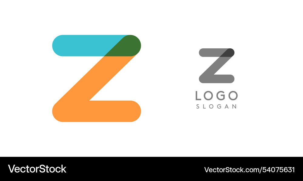 Soft rounded trendy logo geometric colorful Vector Image