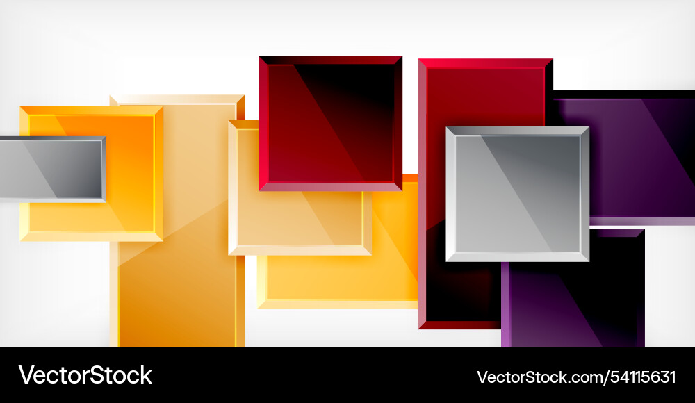 Square shape color abstract geometry Royalty Free Vector