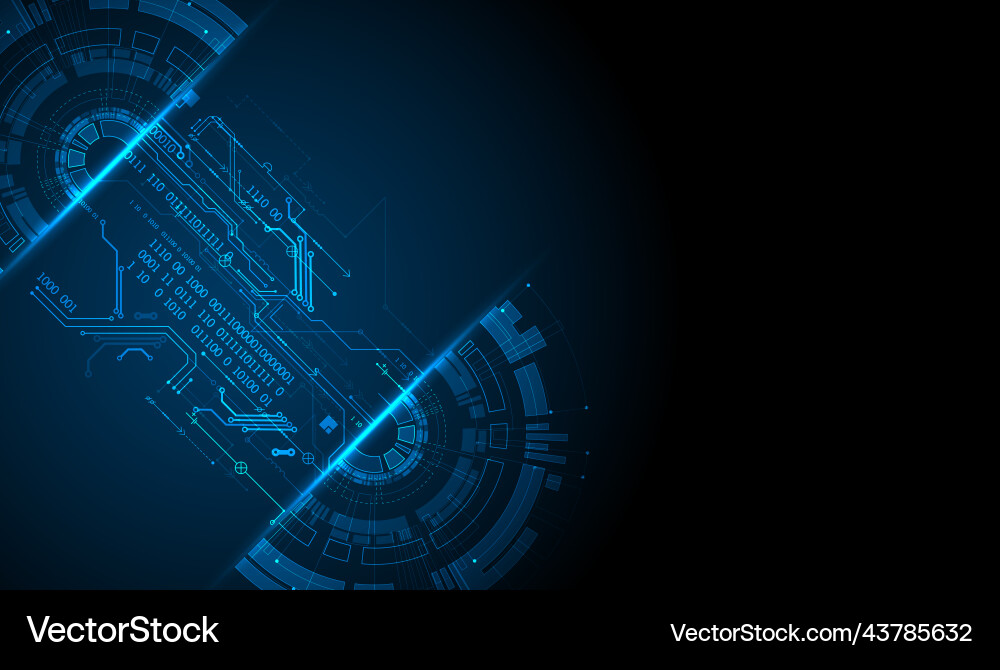 Abstract half-circle technology circuit board Vector Image