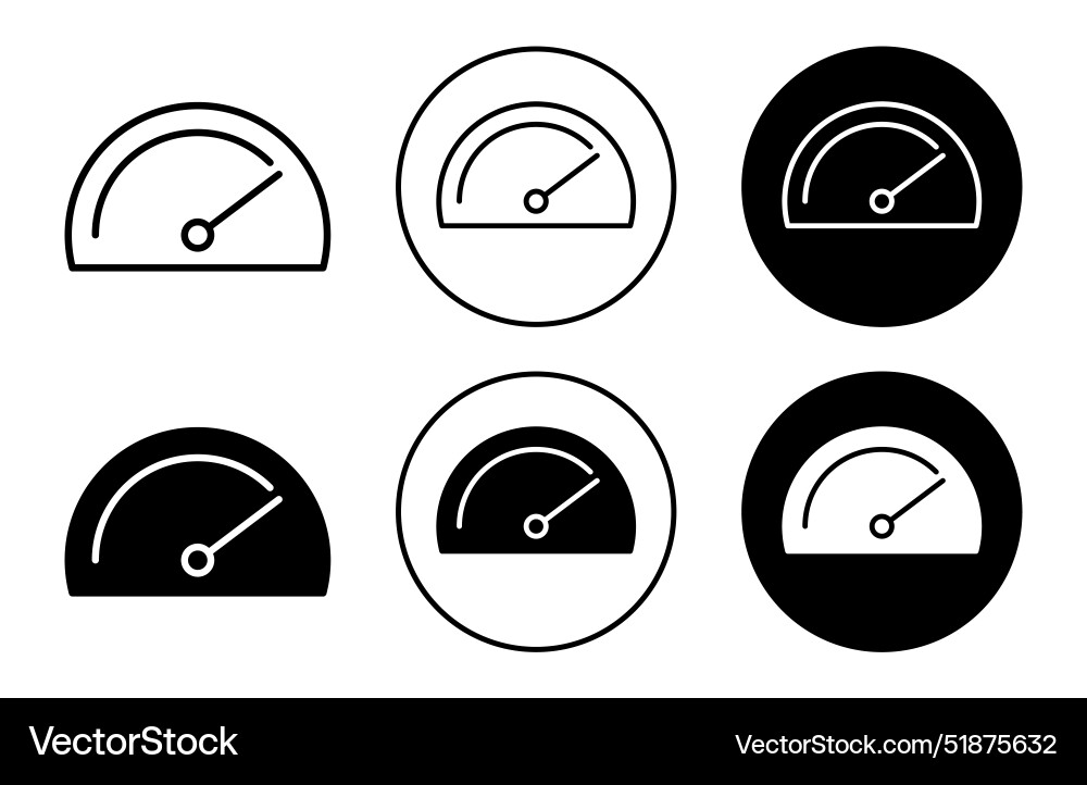 Download speed icon outline flat Royalty Free Vector Image