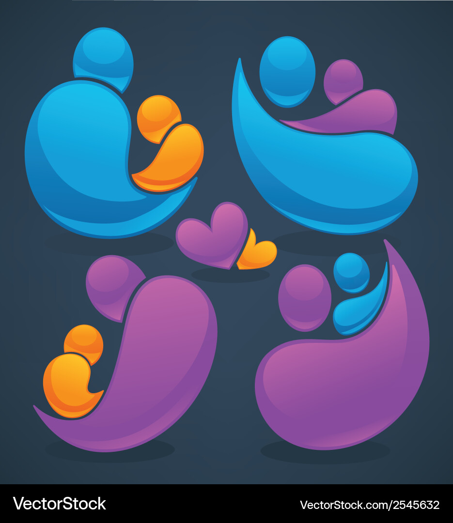 Family and love Royalty Free Vector Image - VectorStock