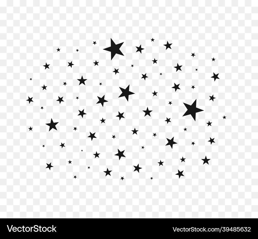 Sparkles Sterne isoliert Lizenzfreies Vektorbild