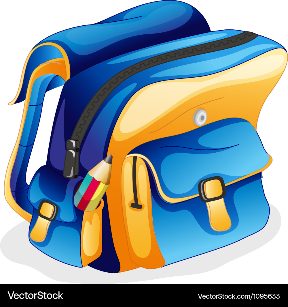 A school bag Royalty Free Vector Image - VectorStock