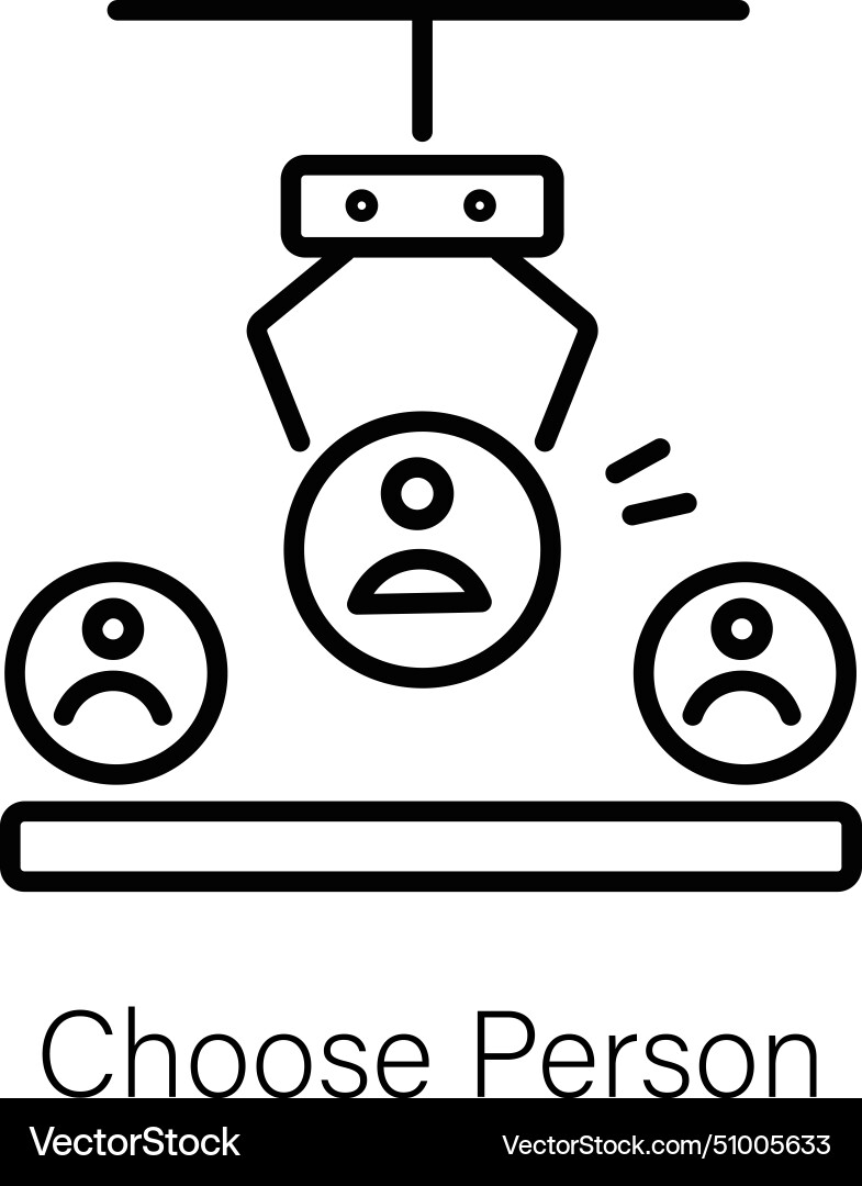 Choose person Royalty Free Vector Image - VectorStock