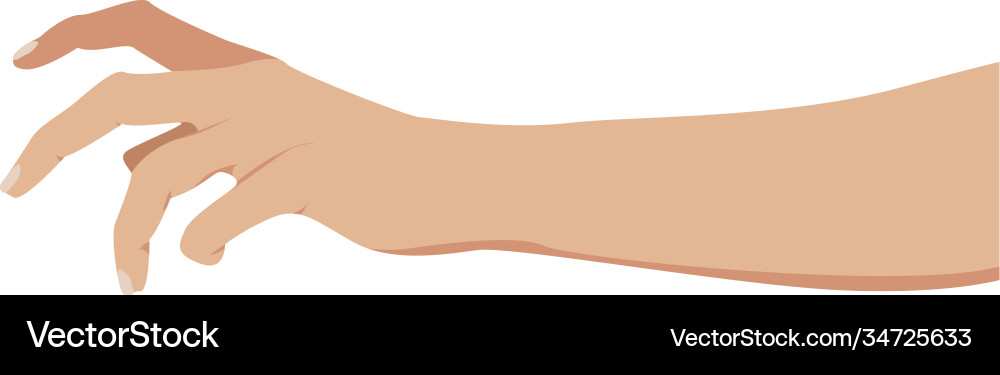 Grabbing hand picking grab gesture Royalty Free Vector Image