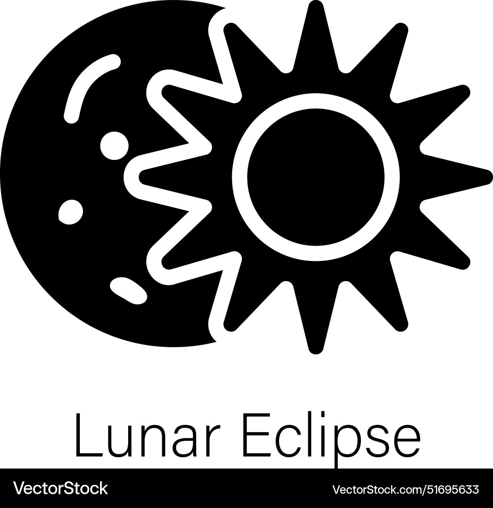 Lunar eclipse Royalty Free Vector Image - VectorStock