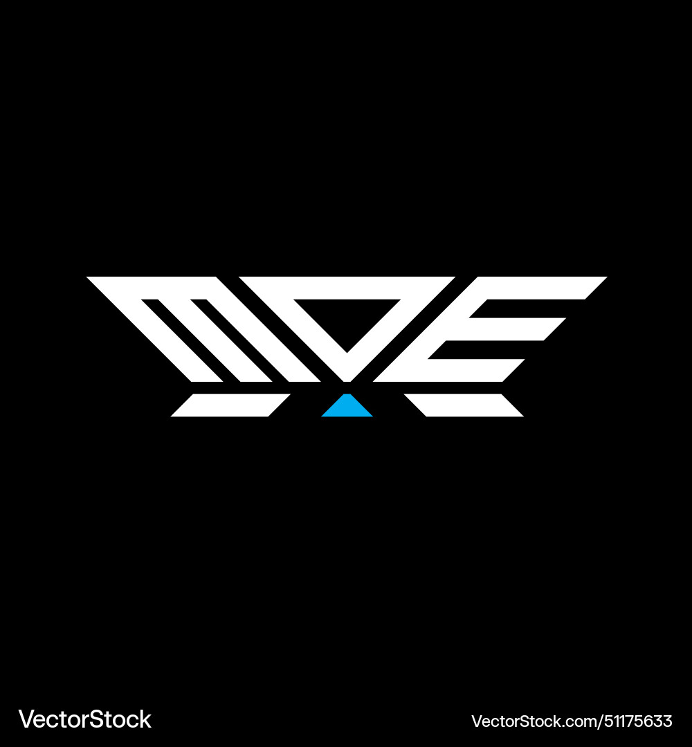 Moe letter logo design moe simple and modern logo Vector Image