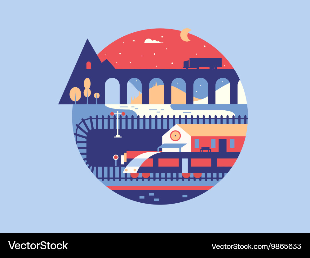 Railway Royalty Free Vector Image - VectorStock