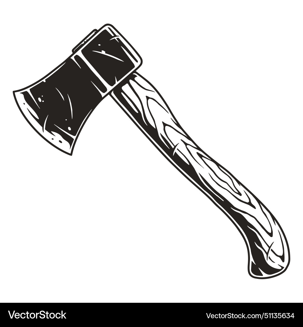 Classic axe vintage logotype monochrome Royalty Free Vector