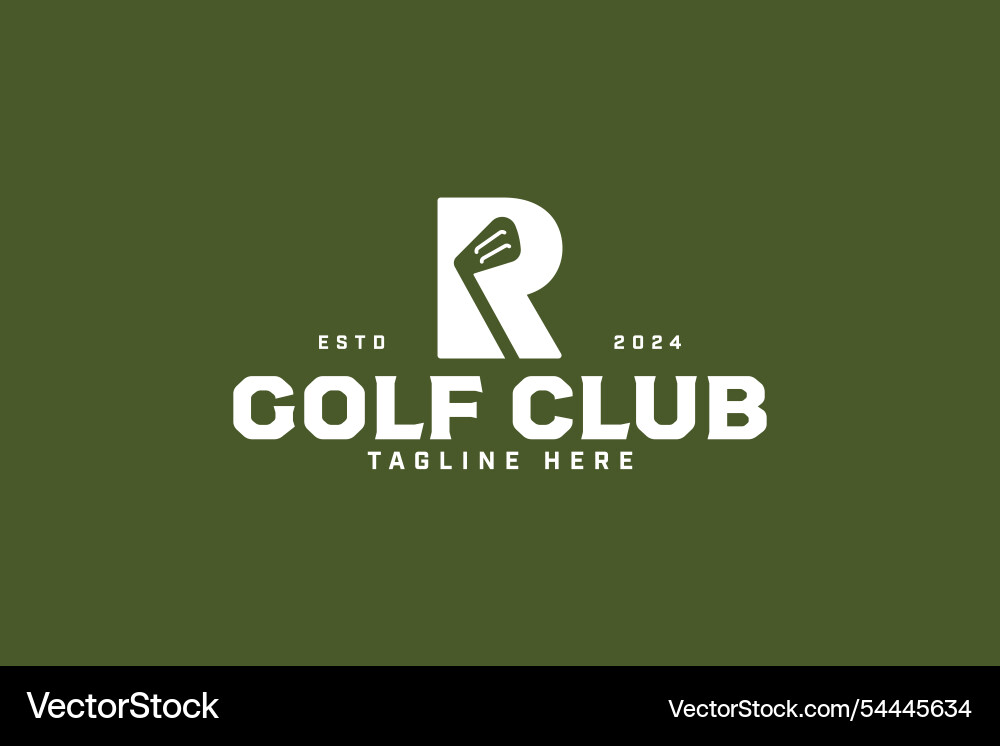 Golf R Logo - Negative Space Royalty Free Vector Image