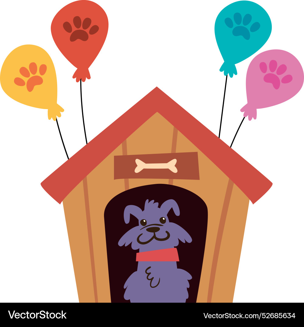 Happy dog day party Royalty Free Vector Image - VectorStock